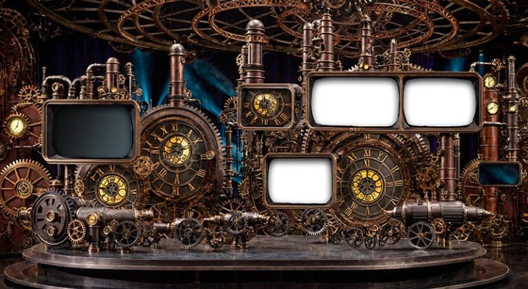 vMix virtual Set SteamPunk_02 | Vset3D | AI video and Virtual production